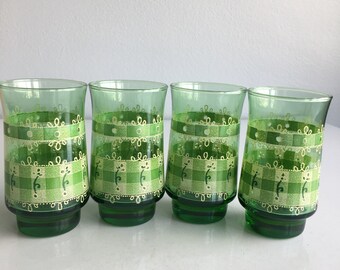 Checkered Glassware - Etsy