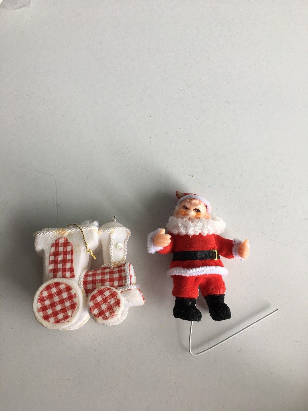 Vintage Christmas Santa Claus & Train Ornament Decoration Gift Trim ...