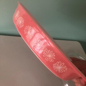 Vintage Pyrex Pink Daisy Flower 2 Divide 1 1/2 Quart Casserole With Lid ...