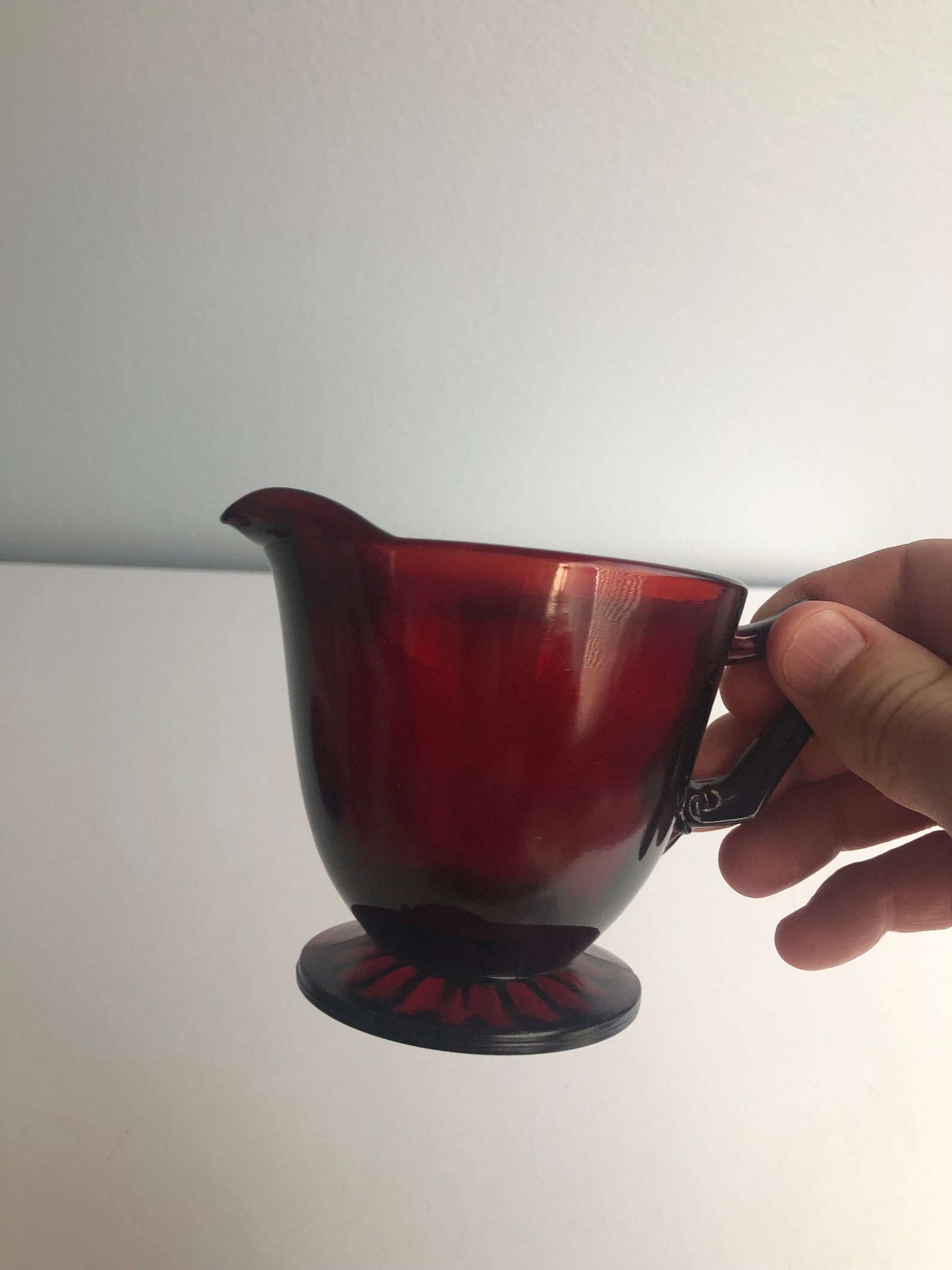 Vintage Anchor Hocking Royal Ruby Red Creamer and Sugar - Etsy
