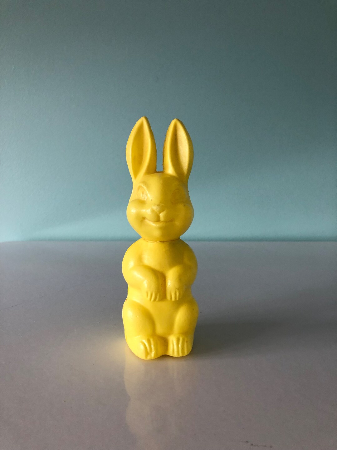 Vintage Easter Bunny Yellow Rabbit Plastic Blow Mold - Etsy