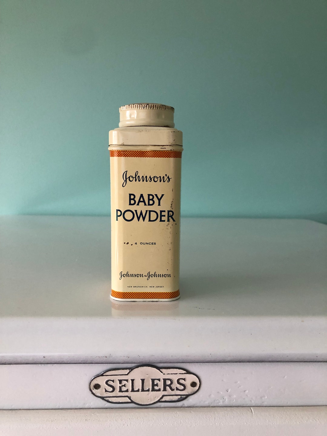 Vintage Johnson's Baby Powder Container - Etsy