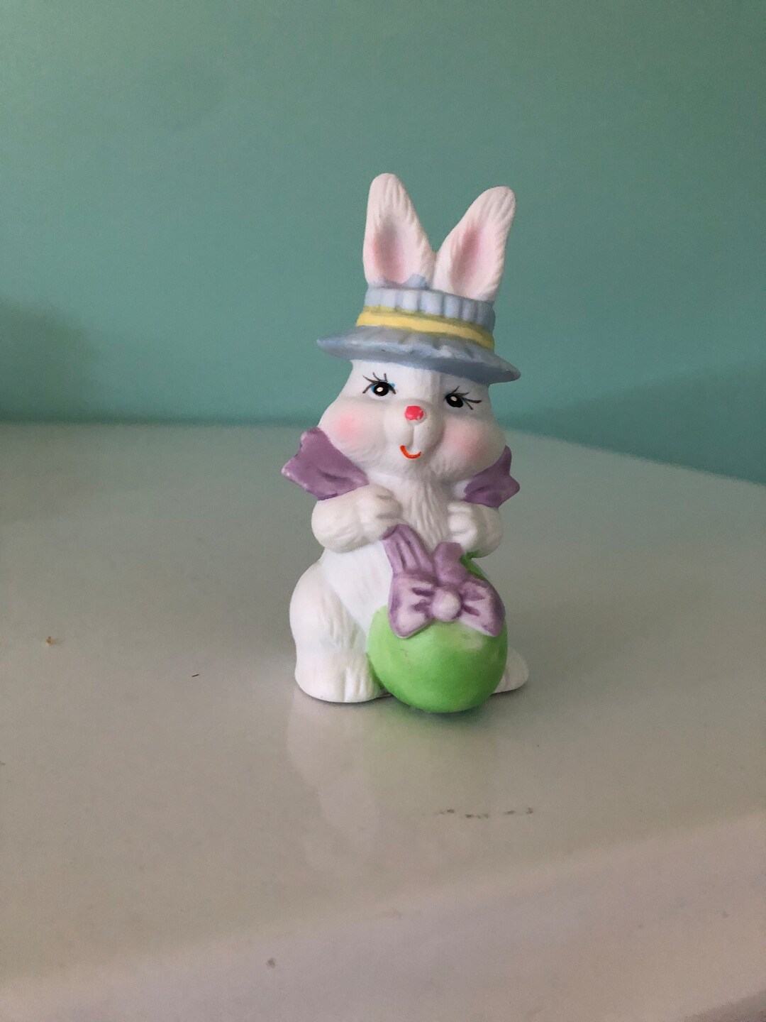 Vintage Easter Bunny Figurine - Etsy