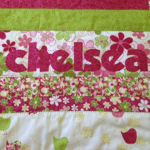 Custom Made Baby Quilt With Name - Etsy