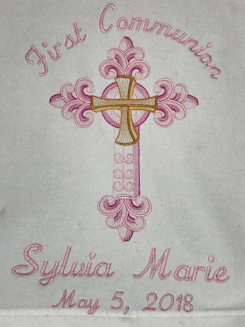 Personalized Two Layer Cross First Communion Banner - Etsy