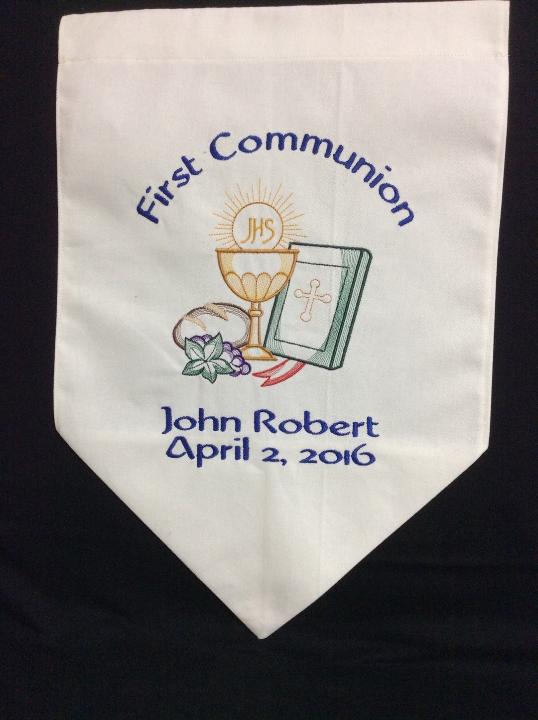 Personalized First Communion Banner With Bible, Chalice and Bread - Etsy