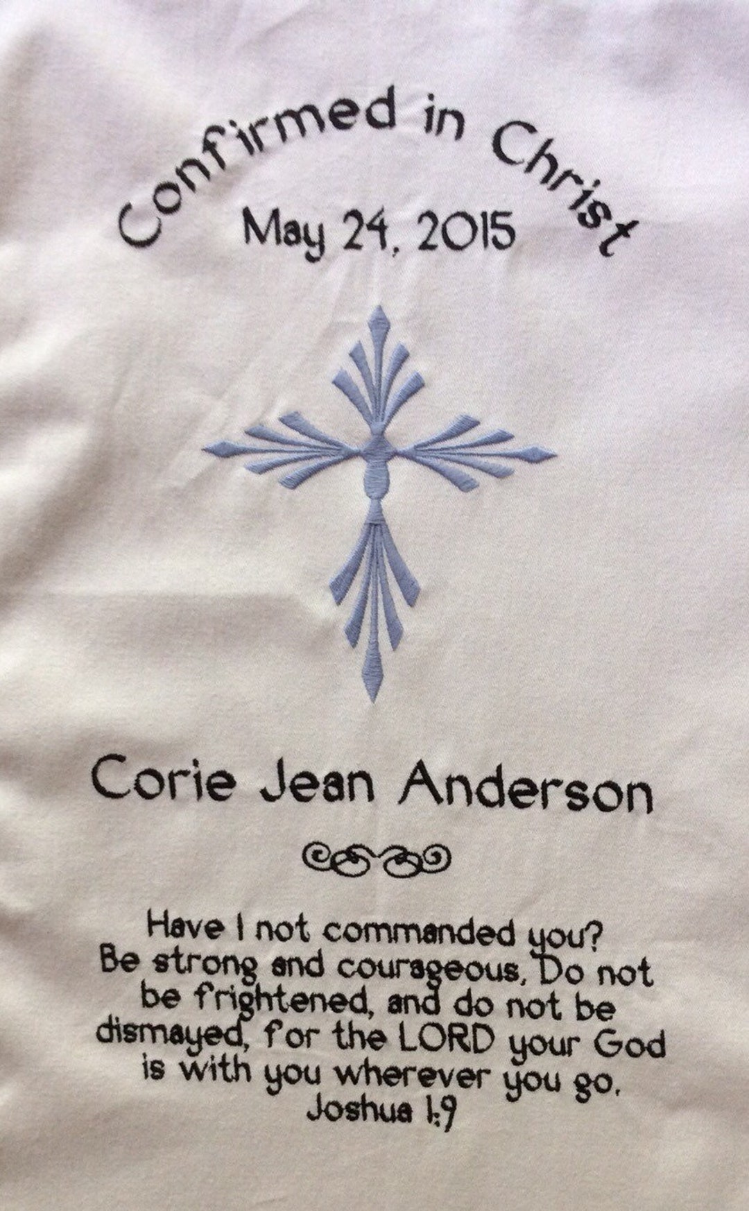 Personalized Stylized Cross Confirmation Banner - Etsy