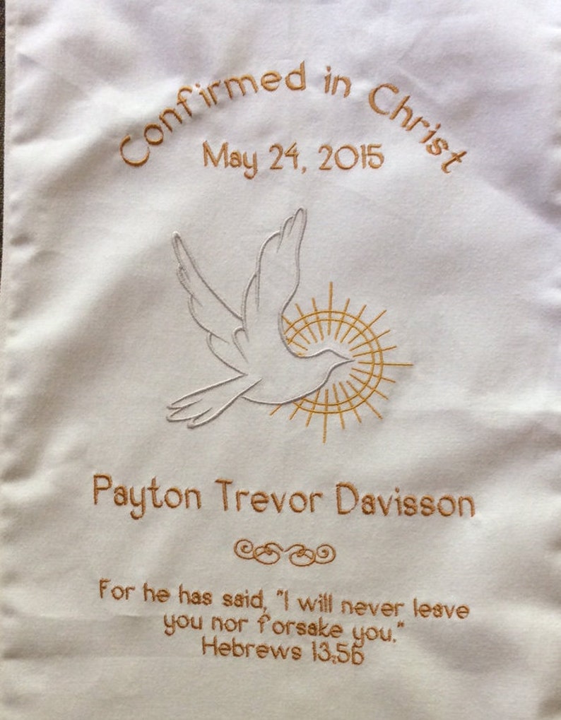Personalized Radiant Dove Confirmation Banner - Etsy