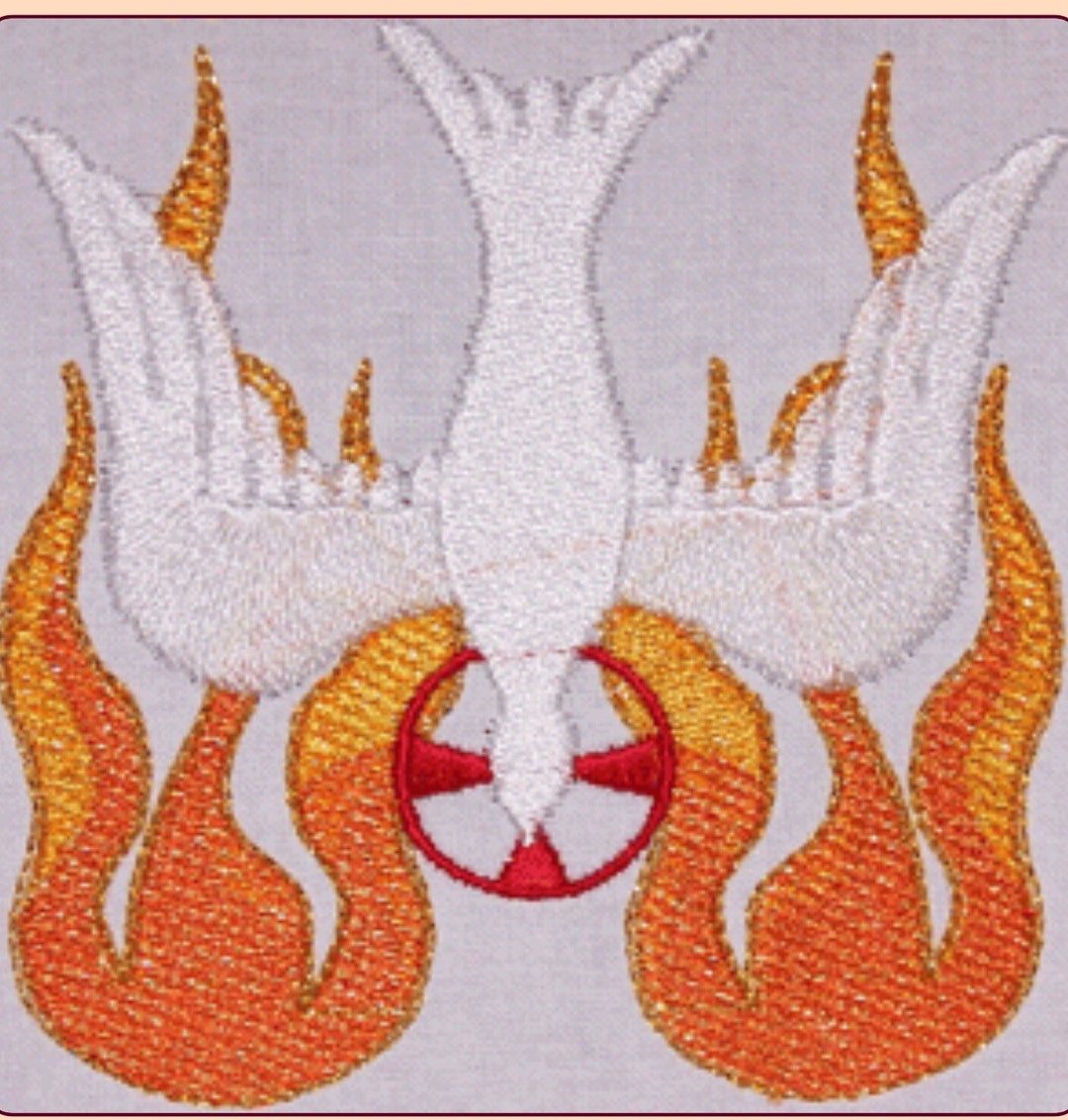 Personalized Holy Spirit With Flame Confirmation Banner - Etsy