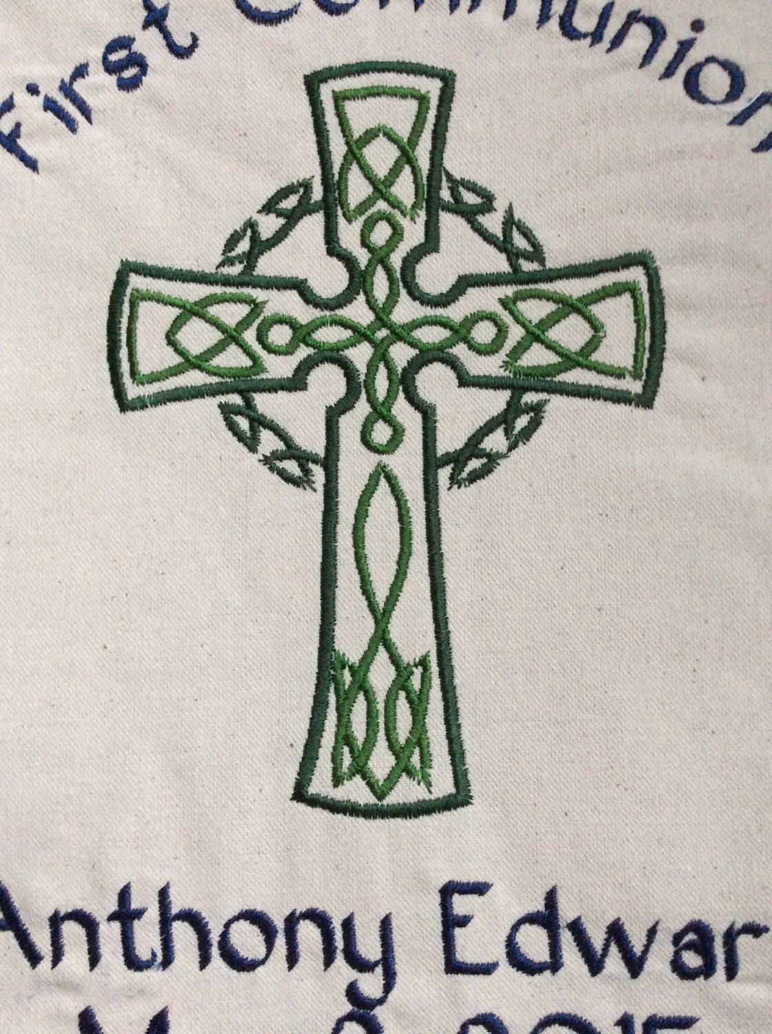 Personalized First Communion Banner With Celtic Cross - Etsy