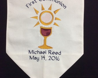 Personalized First Communion Banner With Celtic Cross | Etsy