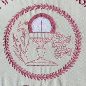 Personalized First Communion Banner - Circle With Chalice and Wheat - Etsy