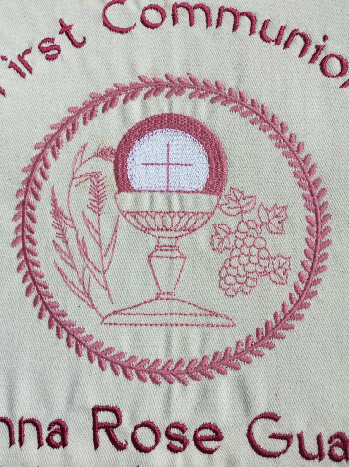 Personalized First Communion Banner Circle With Chalice and - Etsy