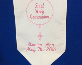 Personalized First Communion Banner Circle With Chalice and | Etsy