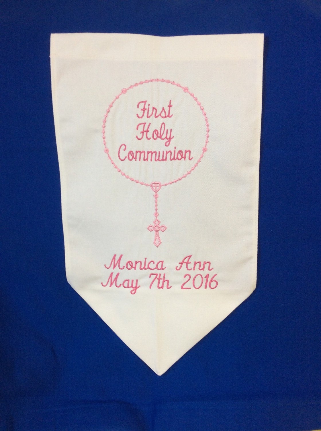 Personalized First Communion Banner With Rosary - Etsy