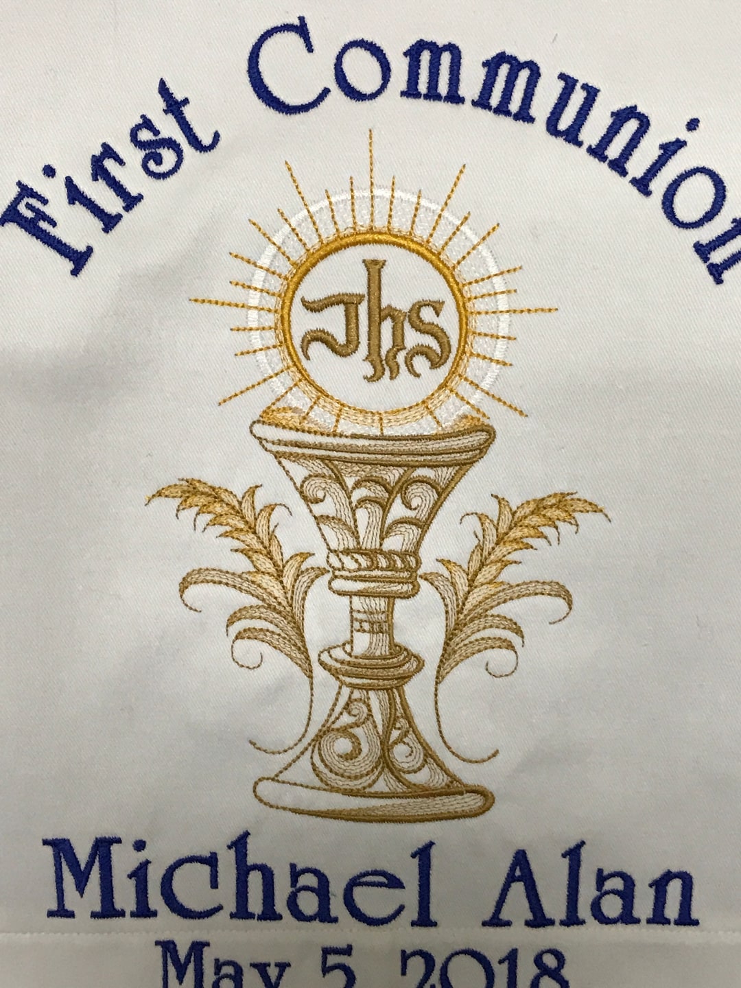Personalized Golden Chalice First Communion Banner - Etsy