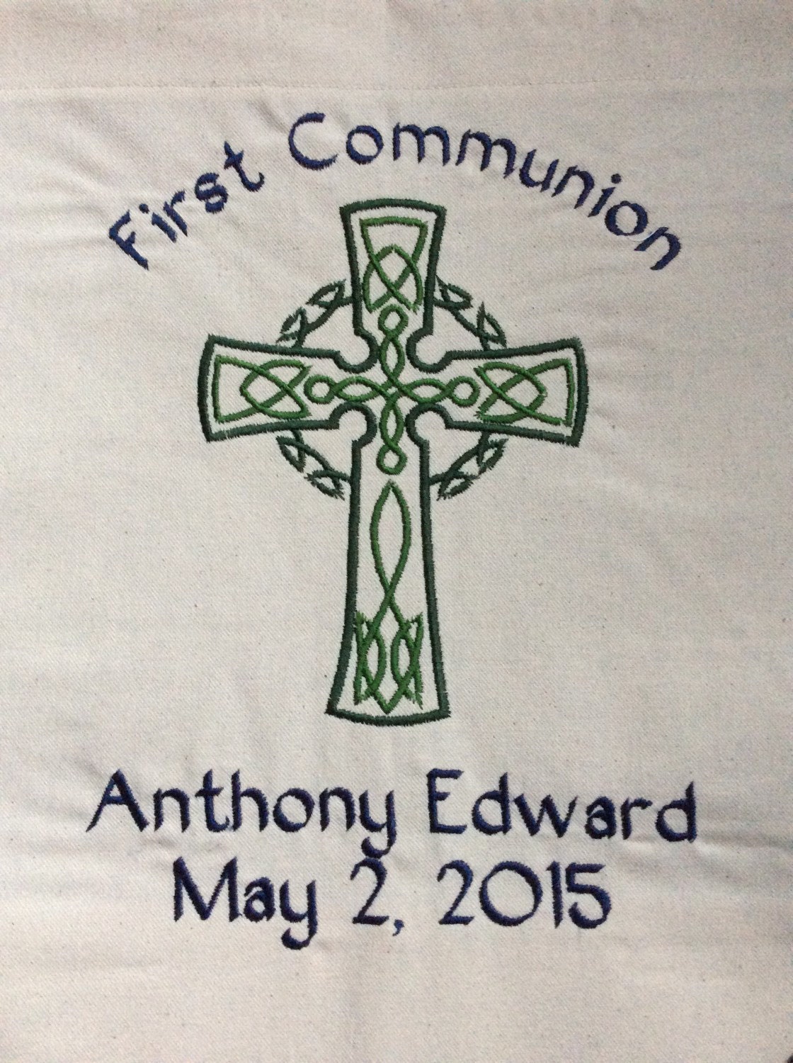 Personalized First Communion Banner With Celtic Cross - Etsy