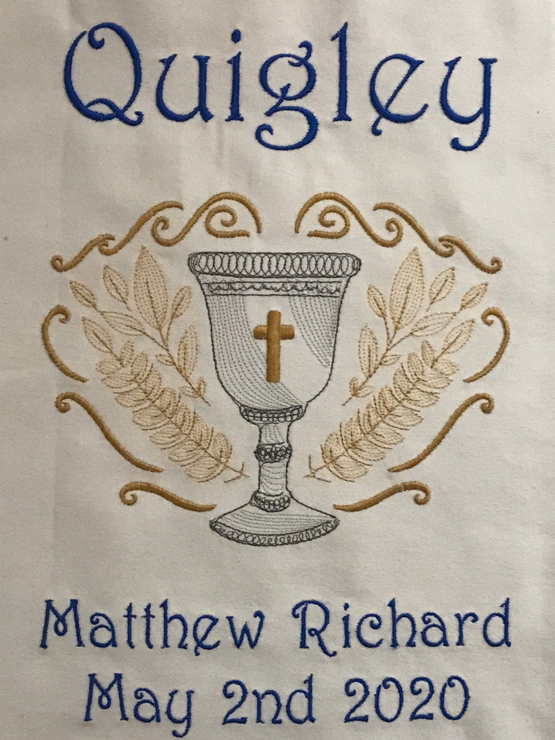 Personalized First Communion Banner With Family Name and Chalice - Etsy