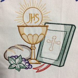 Personalized First Communion Banner With Bible, Chalice and Bread - Etsy