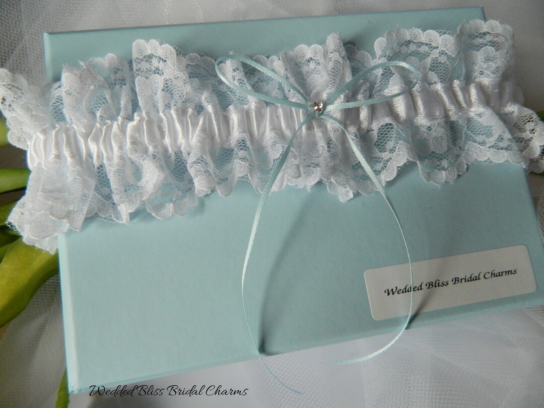 Bridal Garter - White Satin and Lace- Brides Gift - Lingerie ...