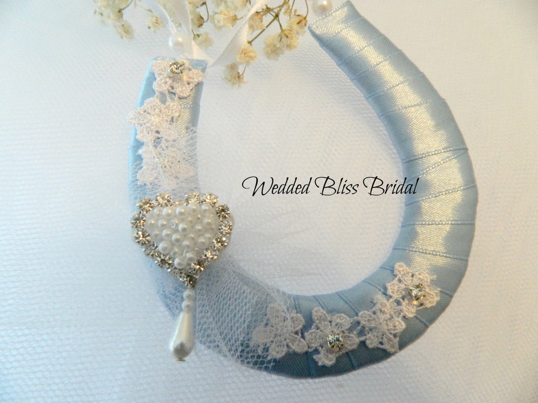 Something Blue Wedding Horseshoe - Etsy