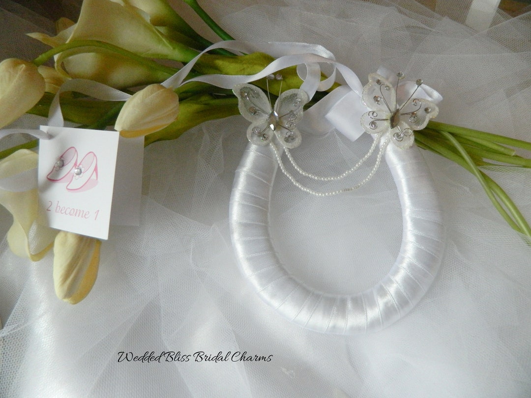 Wedding Horseshoe for the Bride , Butterflies Bridal Horseshoe ...
