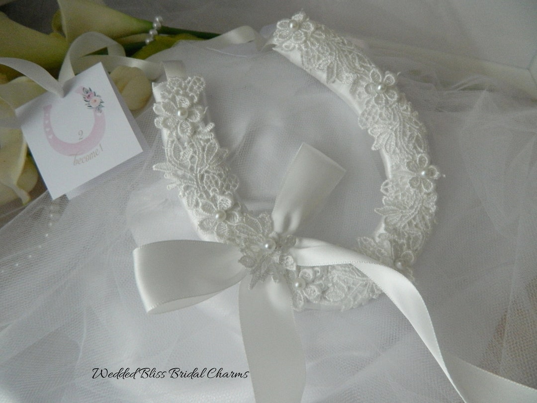 Wedding Horseshoe for the Bride , Bridal Horseshoe, Bridal Ivory /off ...