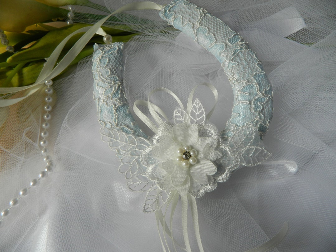 Wedding Horseshoe for the Bride , Bridal Horseshoe, Something Blue ...