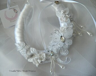 Wedding Horseshoe for the Bride , Bridal Horseshoe, Bridal Ivory /off ...