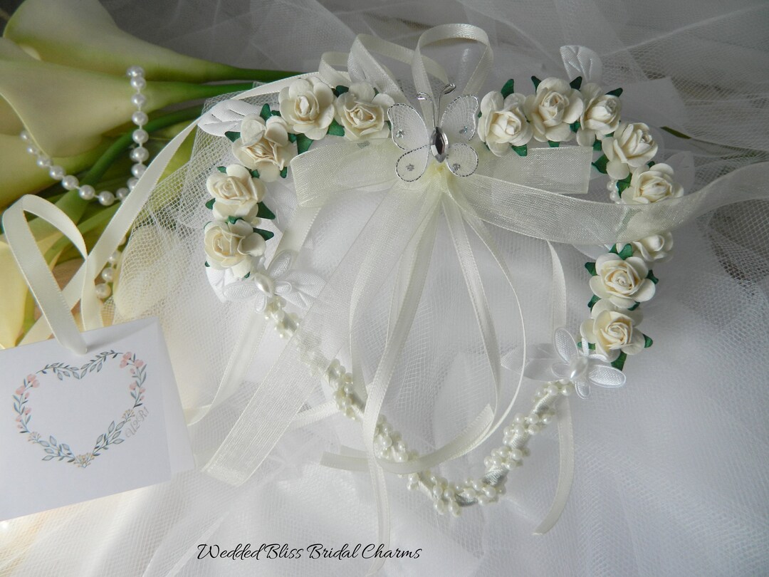 Wedding Bridal Charm Ivory Pearl Keepsake Heart - Ivory Roses ...