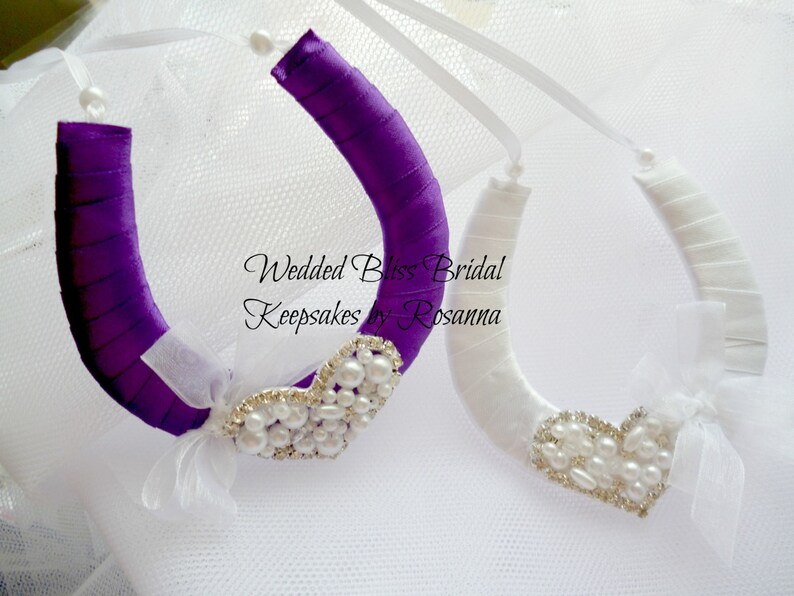 WEDDING BRIDAL Good Luck Satin HORSESHOE embellished With - Etsy