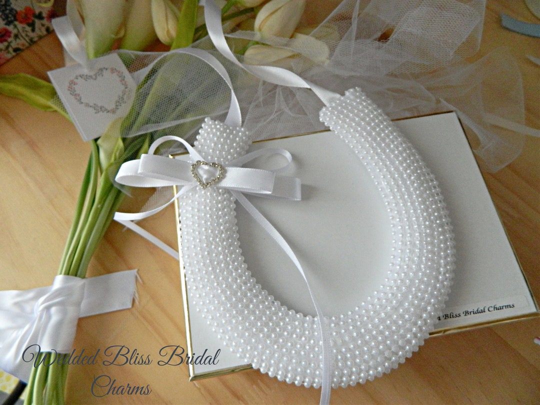 Wedding Horseshoe for the Bride,bridal Horseshoe, Pearl Clustered ...