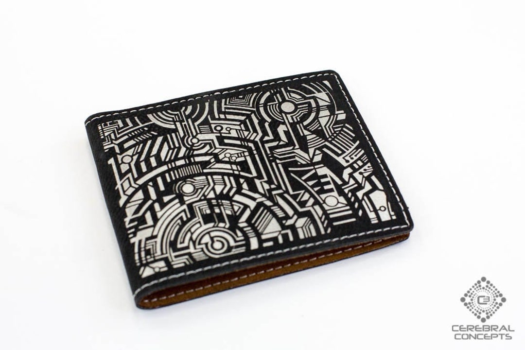 Mechmaster Mike Wallet - Soft Durable Vegan Leather - Laser Engraved ...