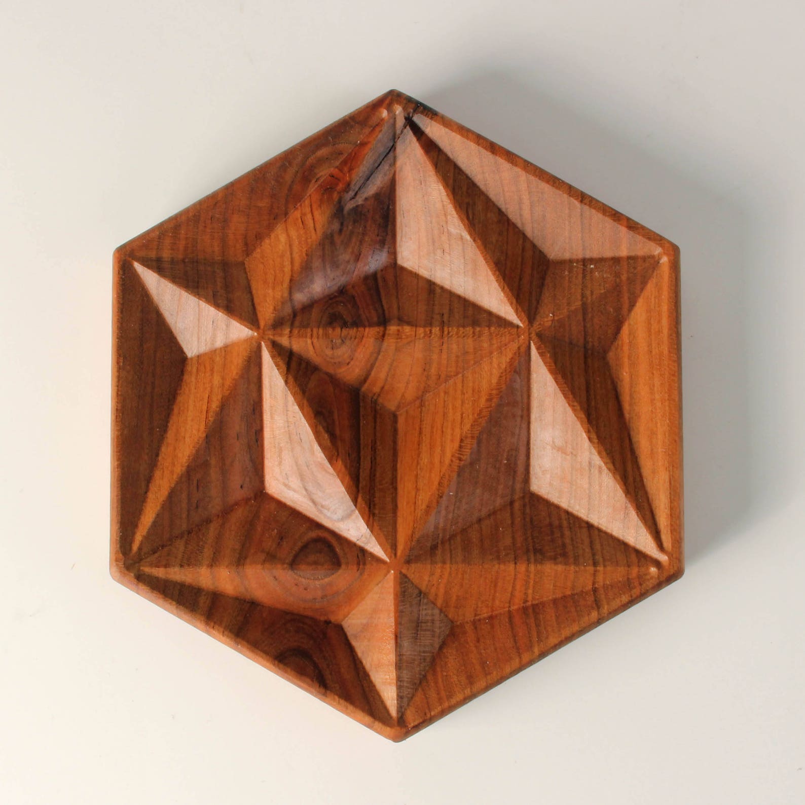 Icosahedron Prism 6 Carved Crystal Grid Dish Altar Dish Alter Tray ...