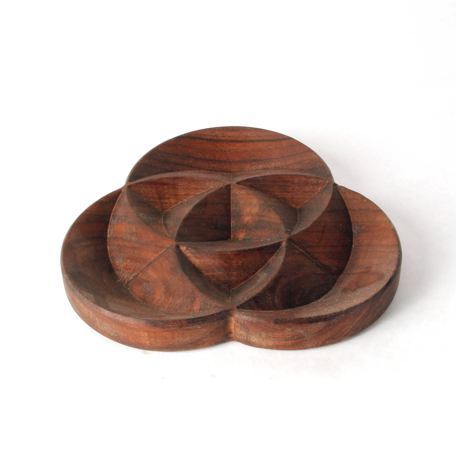 Trinity 6 Carved Wooden Crystal Grid Dish Trivet - Etsy