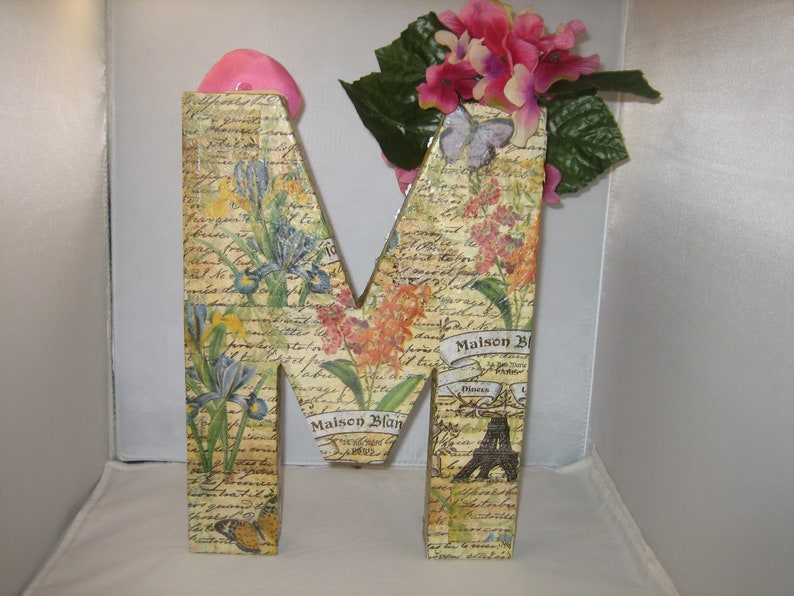 The Letter M Name Gift Desk Decor Paper Weight Photo Prop Birthday ...