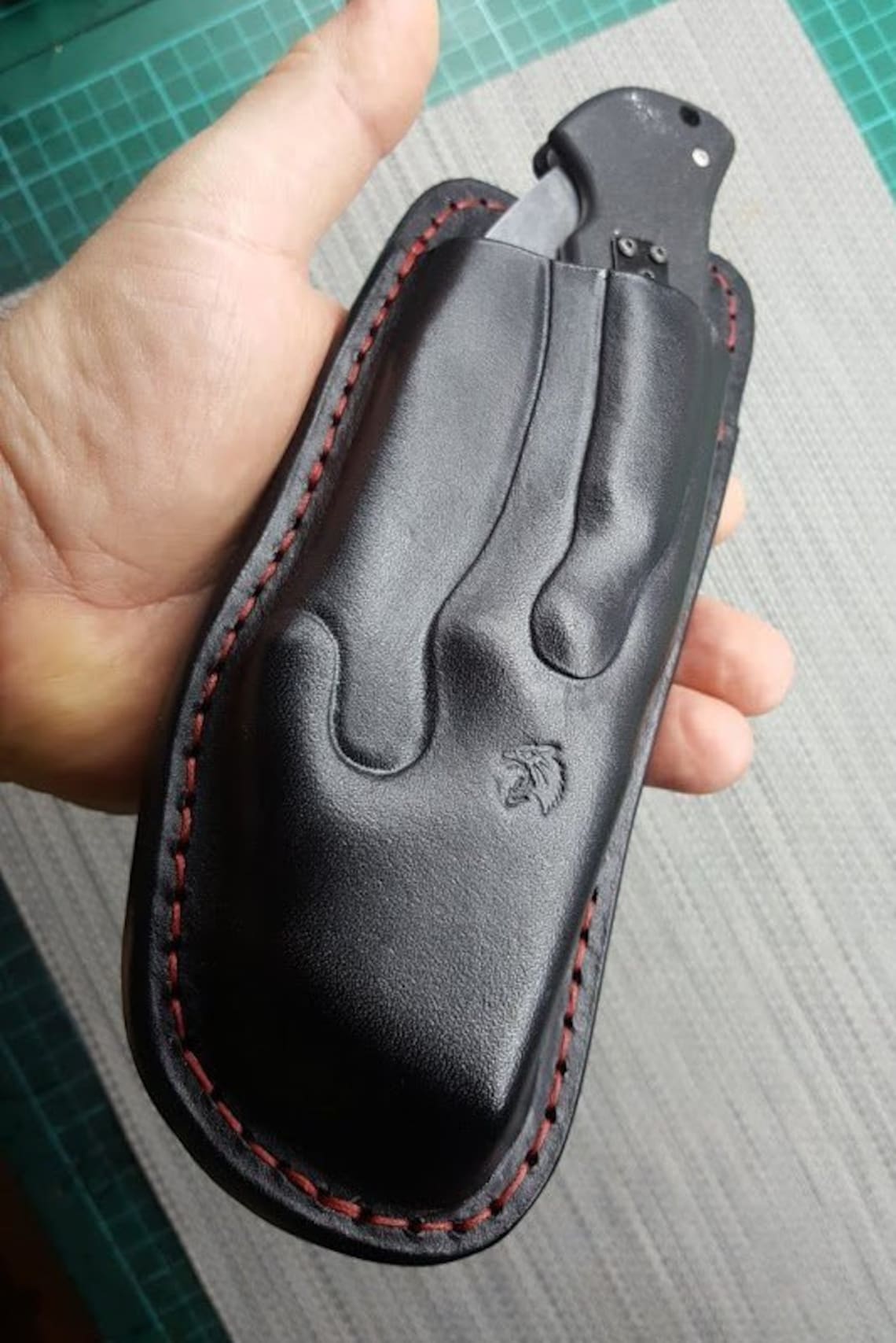 Leather pancake sheath pouch holster for Cold Steel Rajah 2 | Etsy