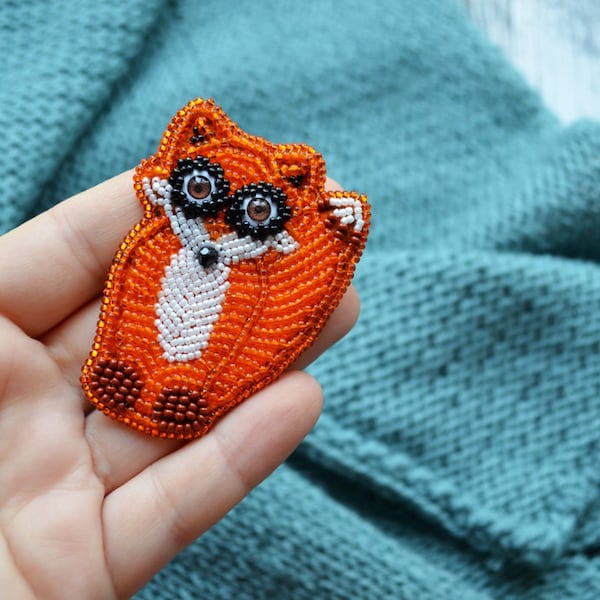 Fox Brooch - Etsy