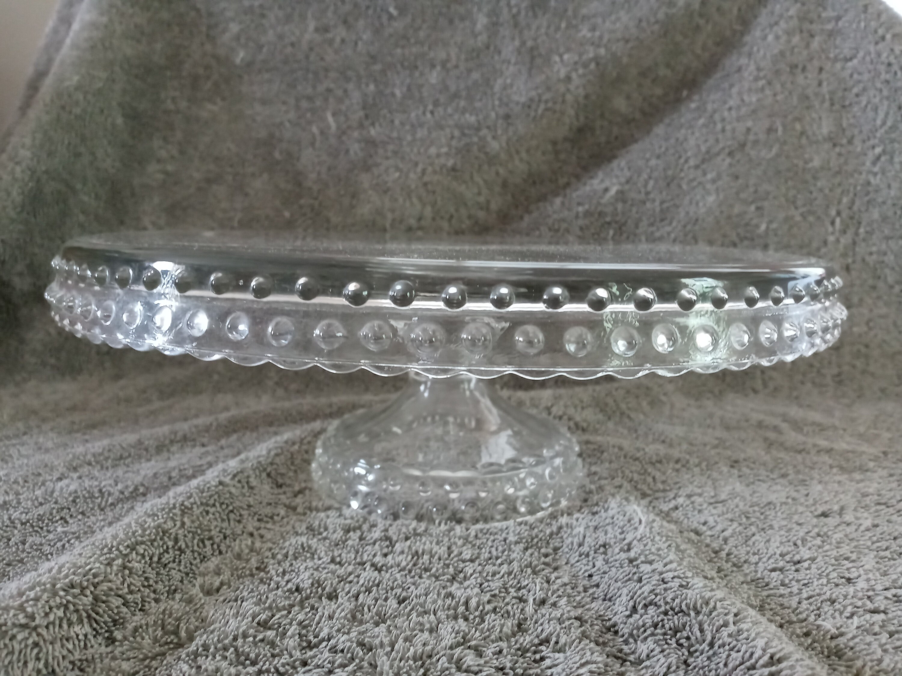 Cake Stand Pressed Glass Vintage 1950 Pastry Stand | Etsy