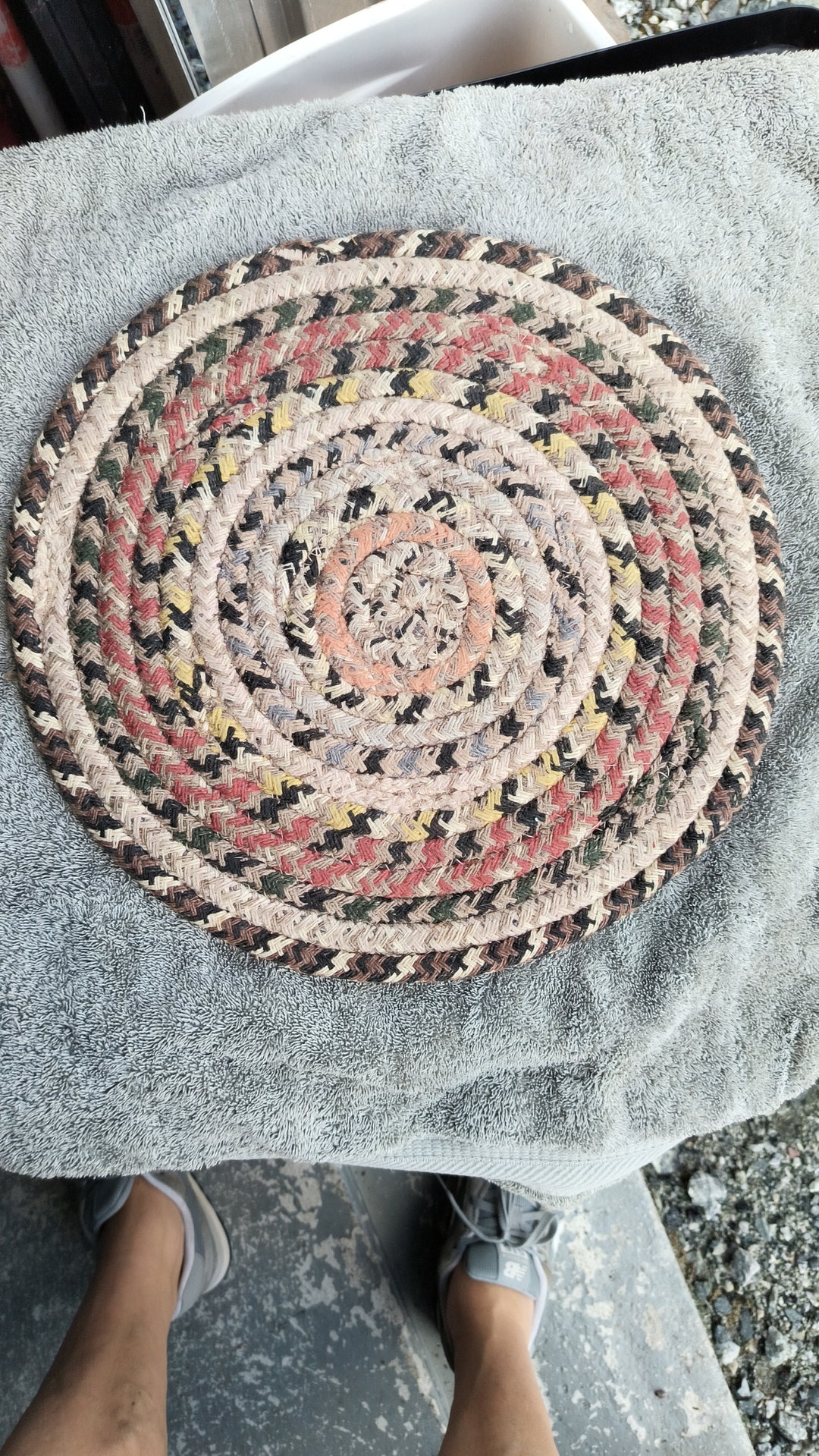 Hot Plate Rag Rug Table Pad Vintage 1950s Textiles - Etsy
