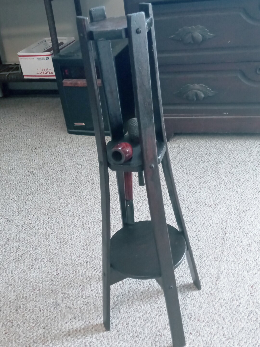 Craftsman Oak Smoking Stand Mission Pipes 1920s Stickley Limbert ...