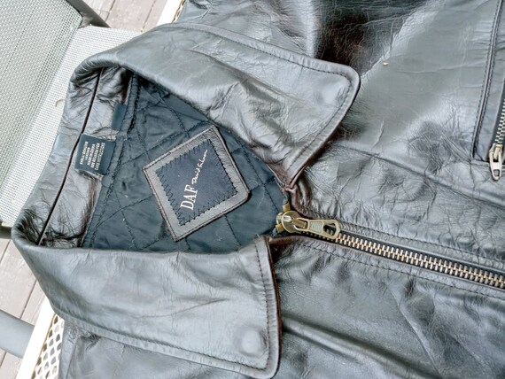 Mens Leather Jacket Brown Vintage DAF - Gem