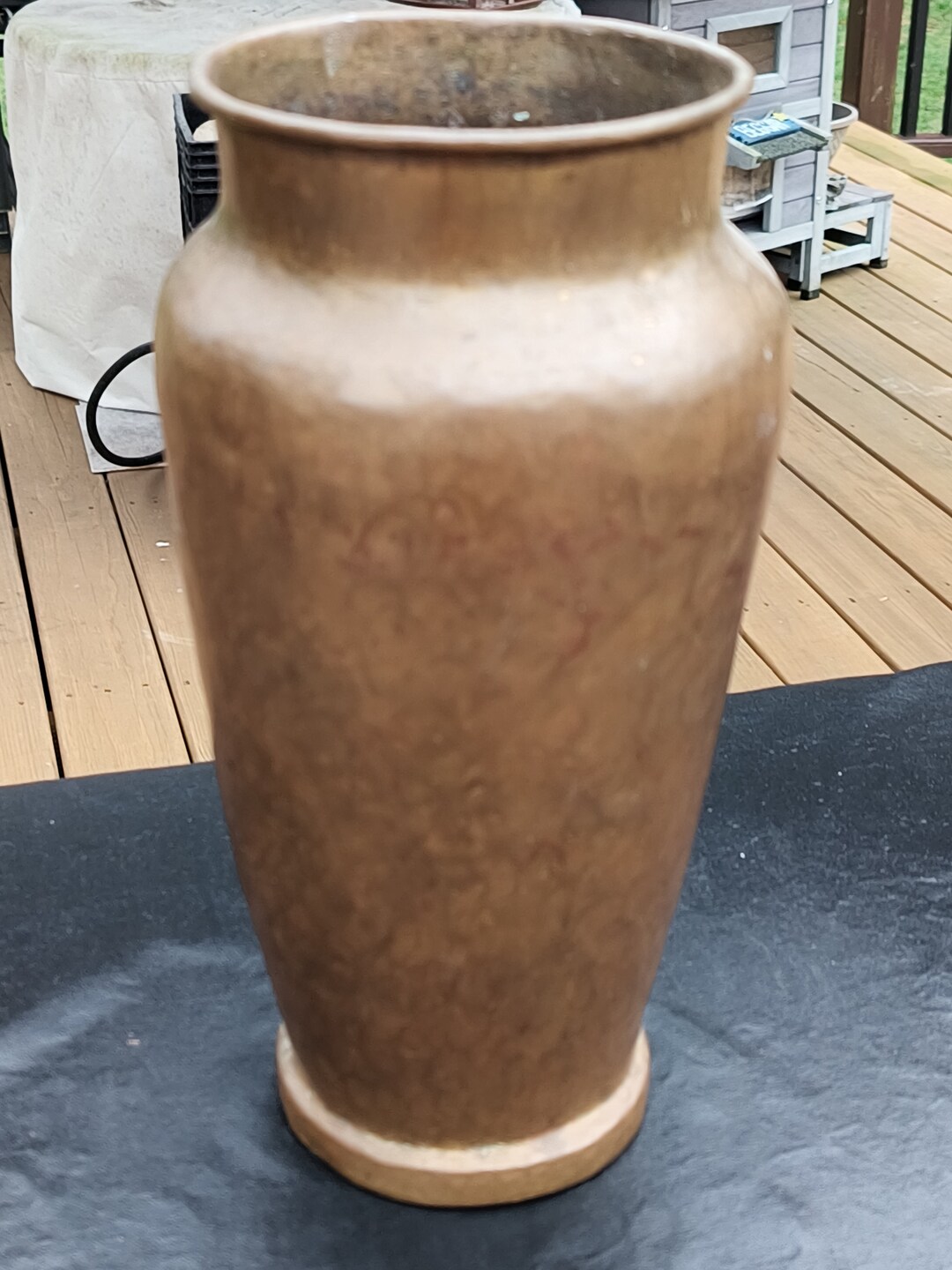 Craftsman Mission Copper Vase Hammered Copper Vase Antique 1930's ...