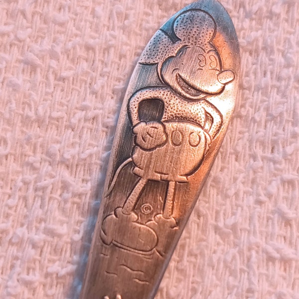 Mickey Mouse Silver Spoon - Etsy
