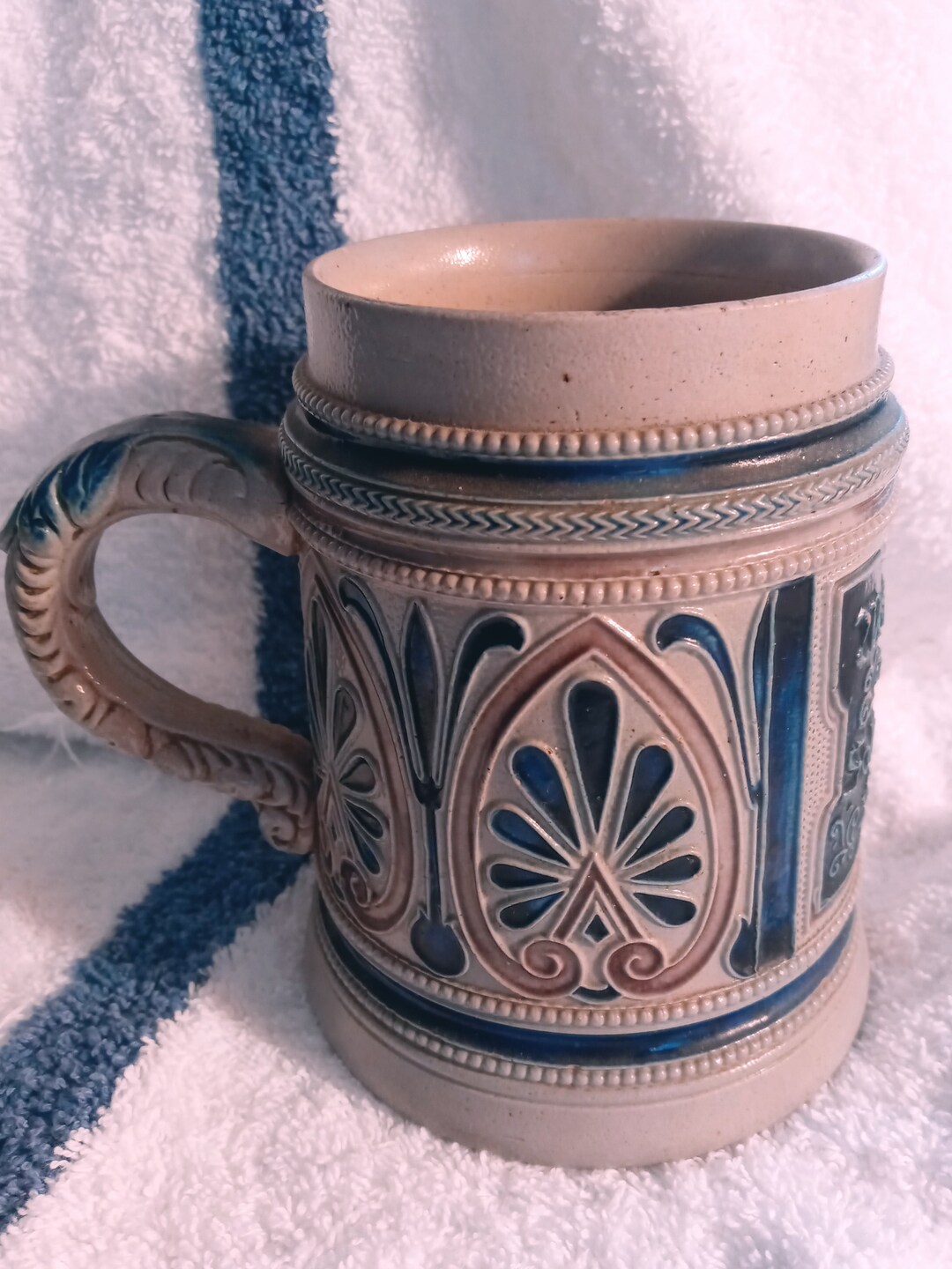 German Beer Stein Cobalt Blue Vintage 1950s - Etsy