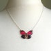 Handmade Red Butterfly Necklace. Unique Nature Inspired - Etsy