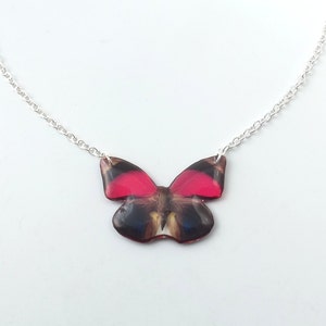 Handmade Red Butterfly Necklace. Unique Nature Inspired - Etsy