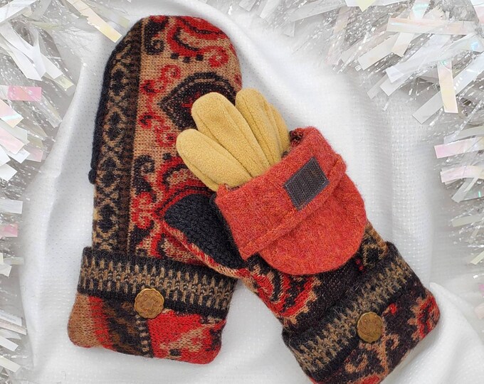 CLASSIC Pendleton Recycled Wool Sweater Glittens Mittens - Etsy