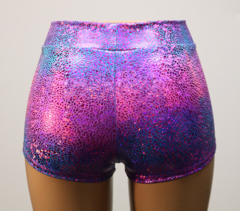 Pink and Turquoise Tie Dye High Waist Booty Shorts. - Etsy