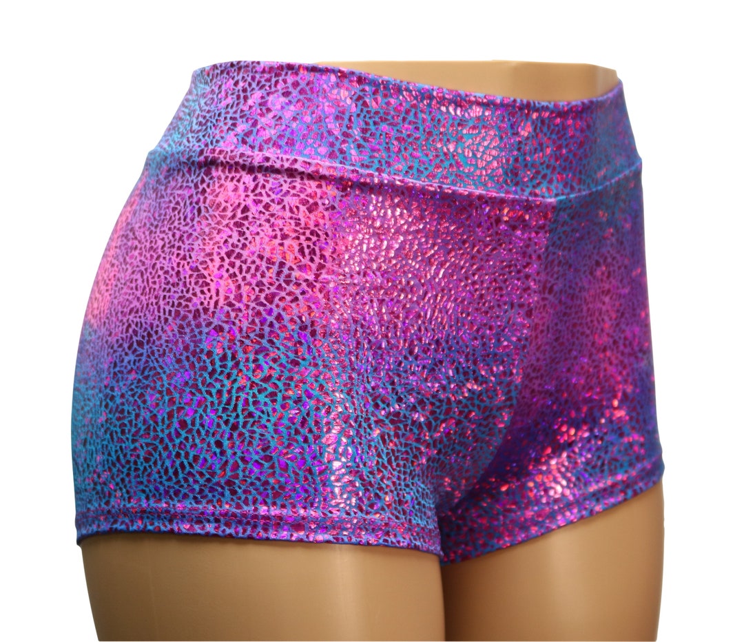 Pink and Turquoise Tie Dye High Waist Booty Shorts. - Etsy